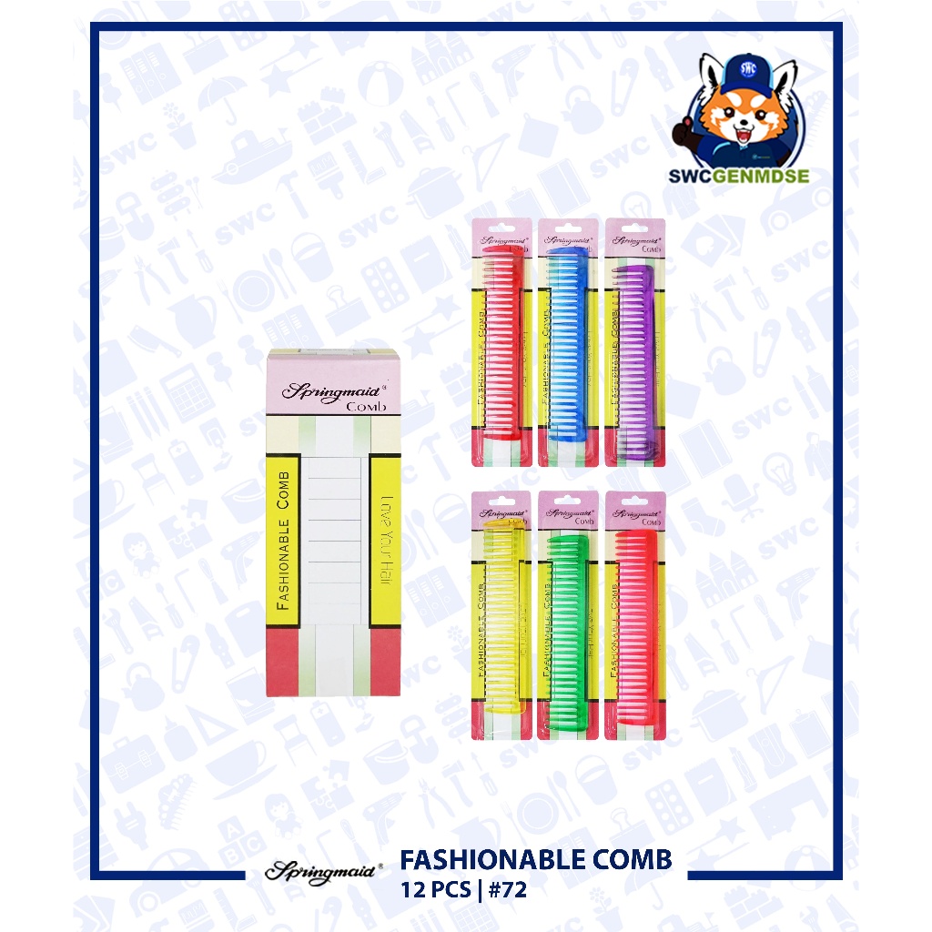 SPRINGMAID Comb | Fashionable Comb | Unbreakable | 12 PCS | Shopee ...