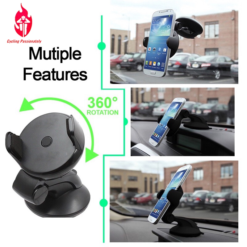 360 Degree Rotation Car mount Phone Holder w/ Multi Angle Super Sticky ...