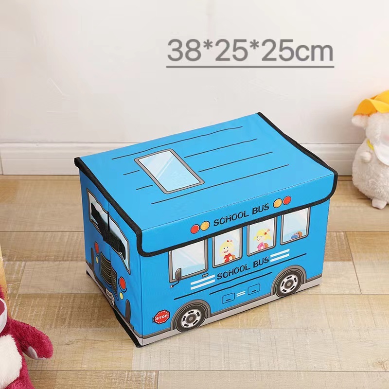 kids storage box chair kids stool ottoman foldable storage bus children ...