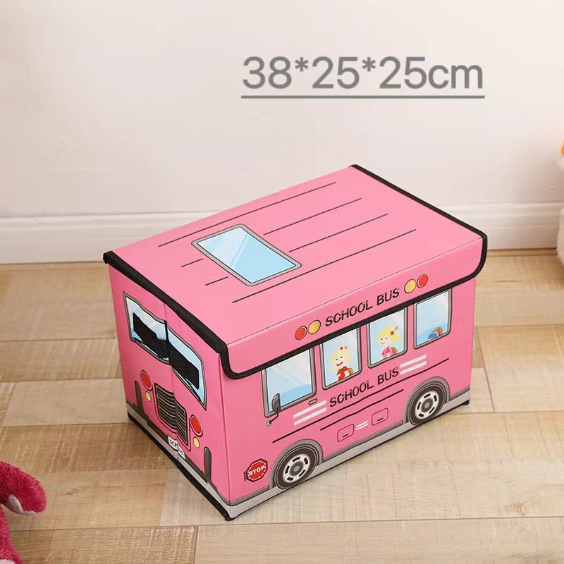 kids storage box chair kids stool ottoman foldable storage bus children ...