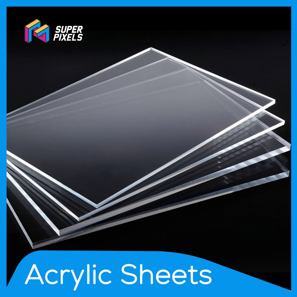 Premium Clear Acrylic Sheet Less Odor Casted High Quality 3mm 1ft x 2ft ...