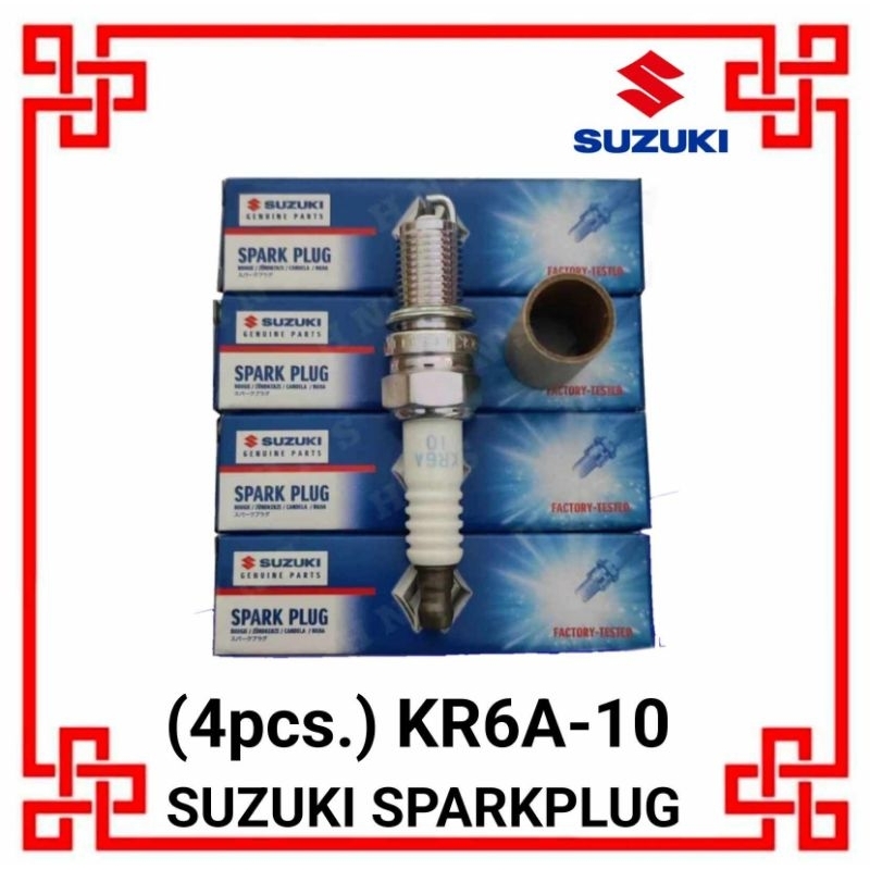 Suzuki Genuine Spark Plug KR6A-10 for Suzuki Ertiga 1.5 Engine 4 pcs ...