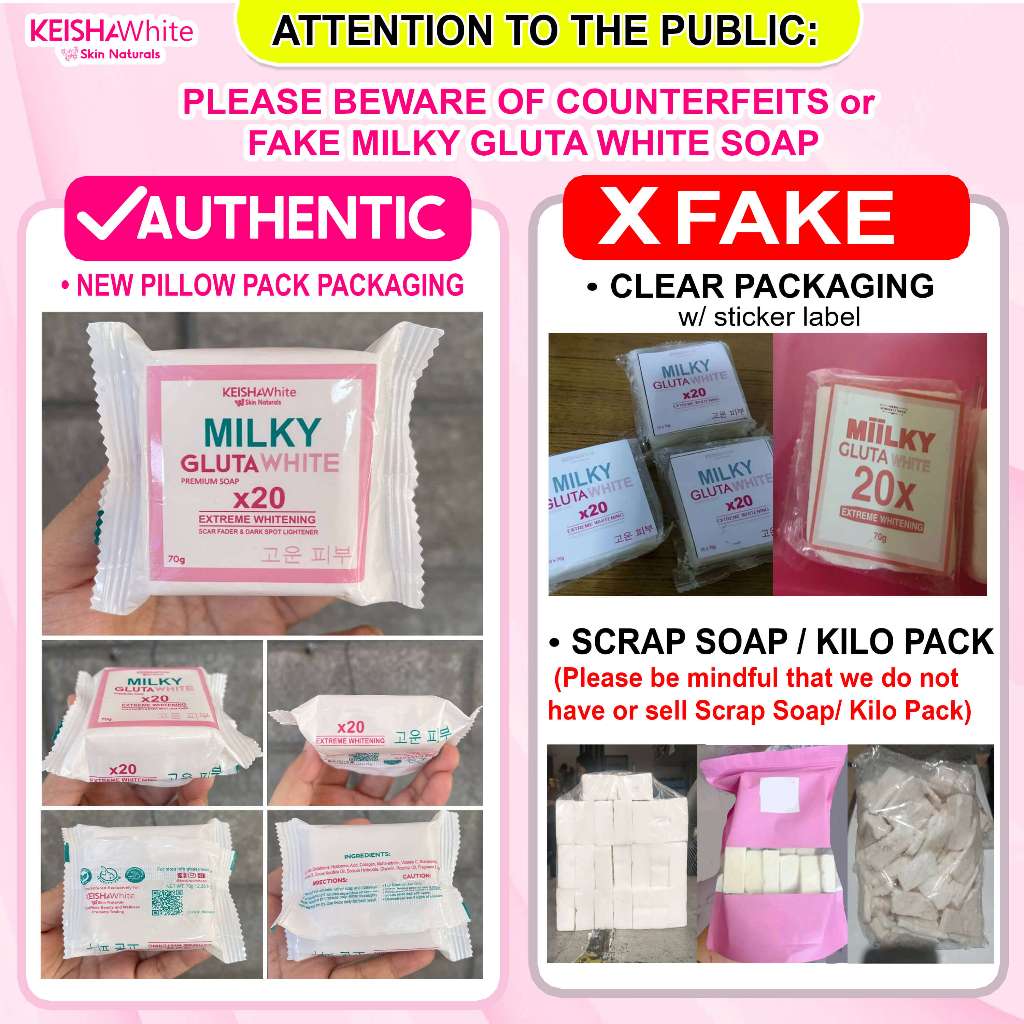 MILKY GLUTA WHITE BAR SOAP 20X EXTREME WHITENING, SCAR REMOVER, ACNE ...
