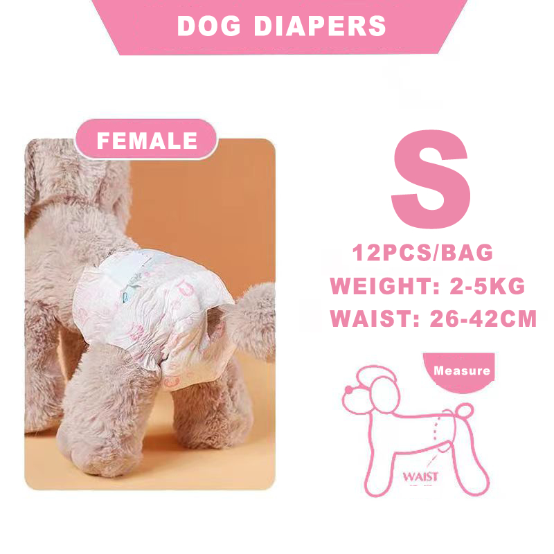 Sampaguita Pet Diapers for Female-xxs/xs/s/m/L/XL,Male-S-M-L-XL,12 Pcs ...