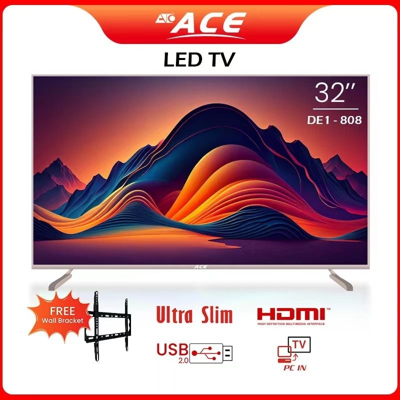 ACE 32" ULTRA-Slim LED TV Frameless LED-808 DE1 | Shopee Philippines