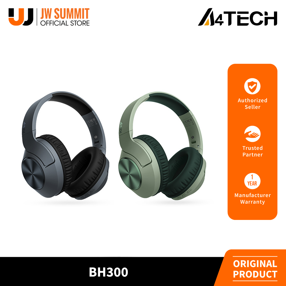 A4Tech BH-300 2Drumtek Bluetooth v5.3 Wireless Over Ear Headset | Shopee Philippines