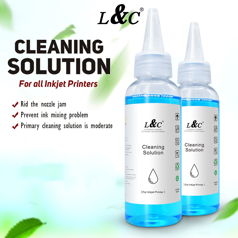 L&C Cleaning Solution For Inkjet Printer & Syringe With Hose Bundle ...