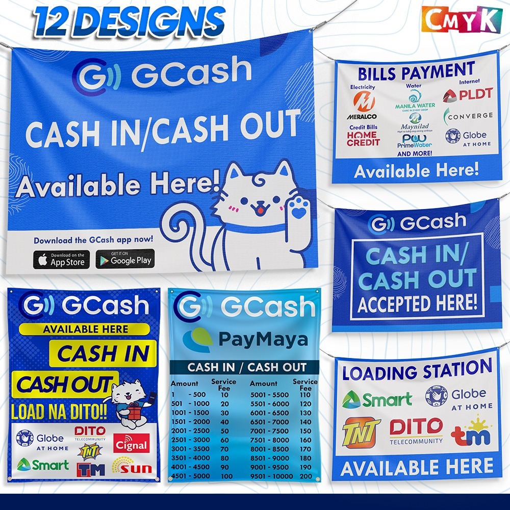 CMYK Available here Tarpaulin Cash in/Cash out Loading Station Payment ...