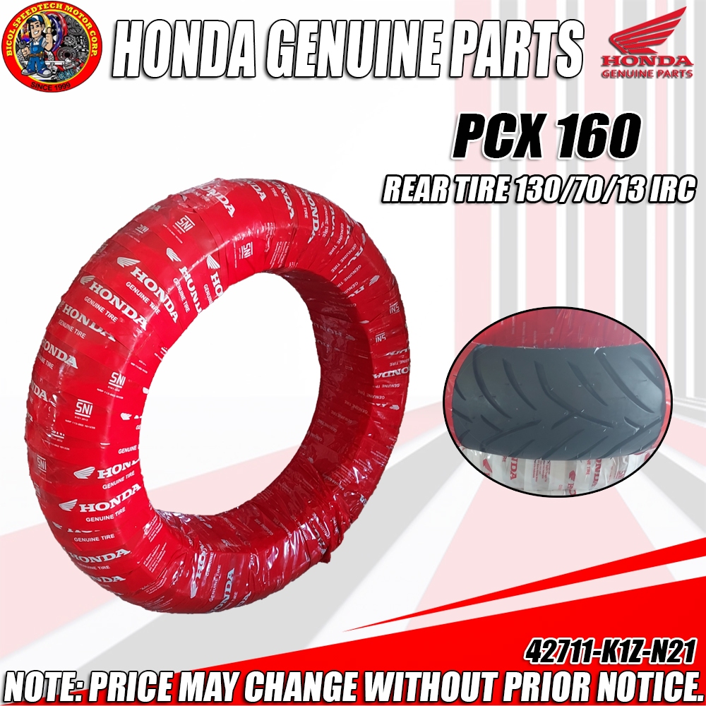 HONDA PCX 160 REAR TIRE 130/70/13 IRC ORIGINAL STOCK (HPI) (GENUINE ...