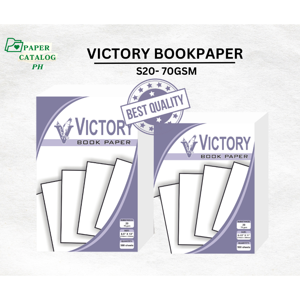 VICTORY Bookpaper S-20 70GSM (Short & Long) | Shopee Philippines