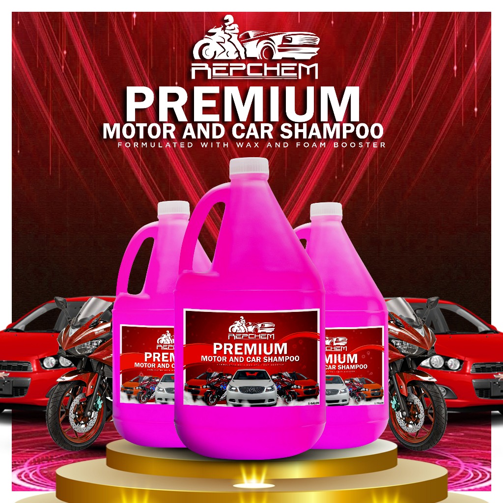 REPCHEM Premium Car Shampoo with Wax and Foam Booster 1 Galon 1L ...