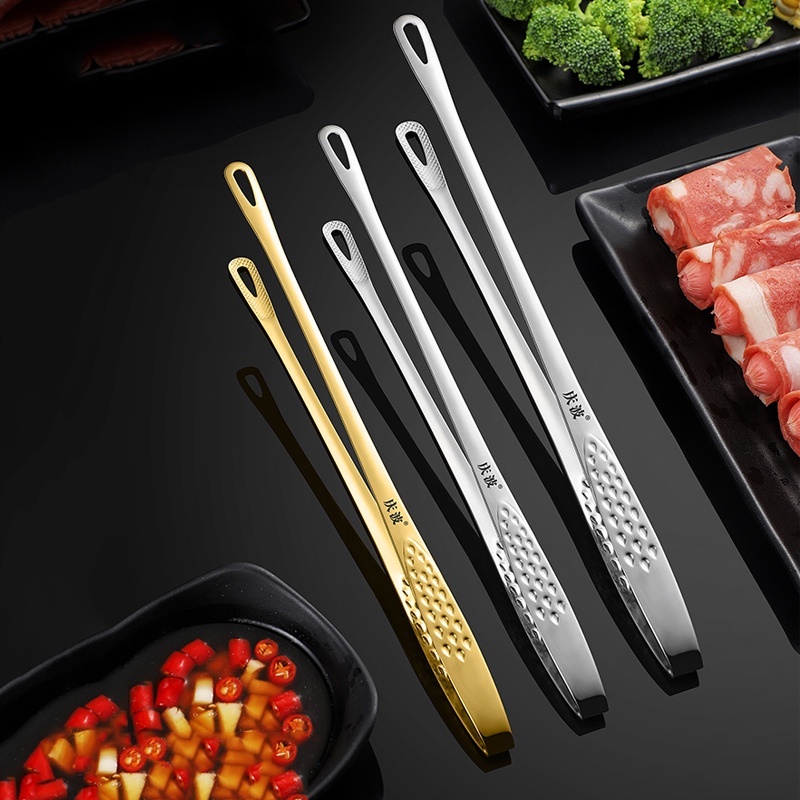304 Stainless Steel Tongs Food Tongs Korean Barbecue Grill Meat Tongs ...