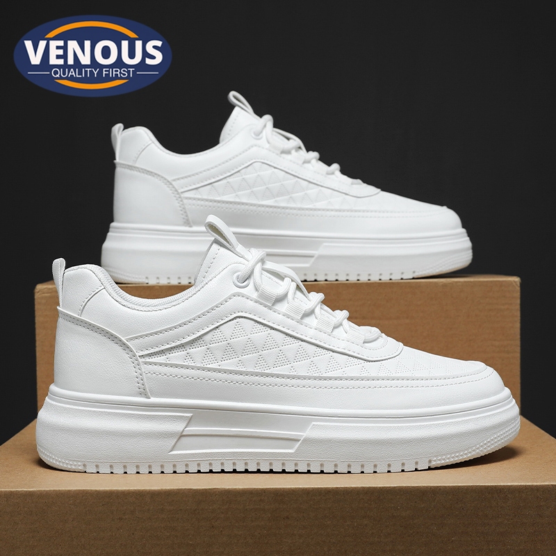 【Venous】2024 New White Shoes for Men Original Low Cut Rubber Men Shoes ...