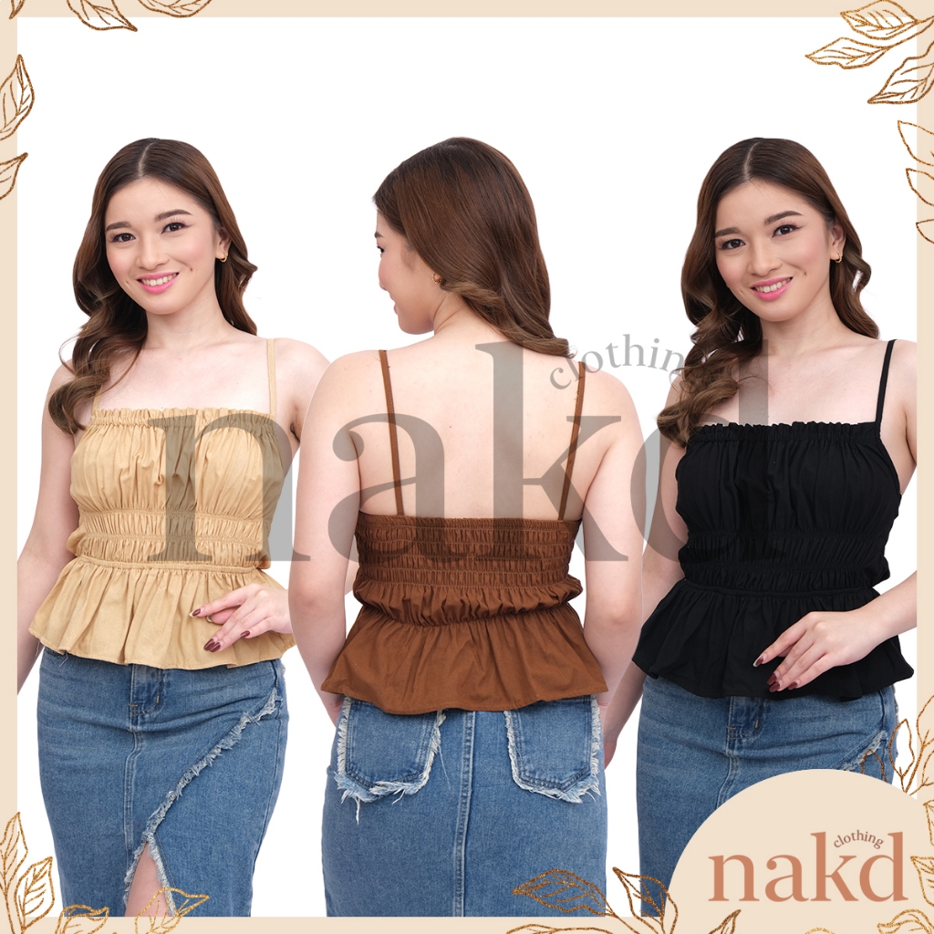 NAKD FASHION BELLORA SEXY STRING COTTON LINEN SMOCKING BACK DAILY ...