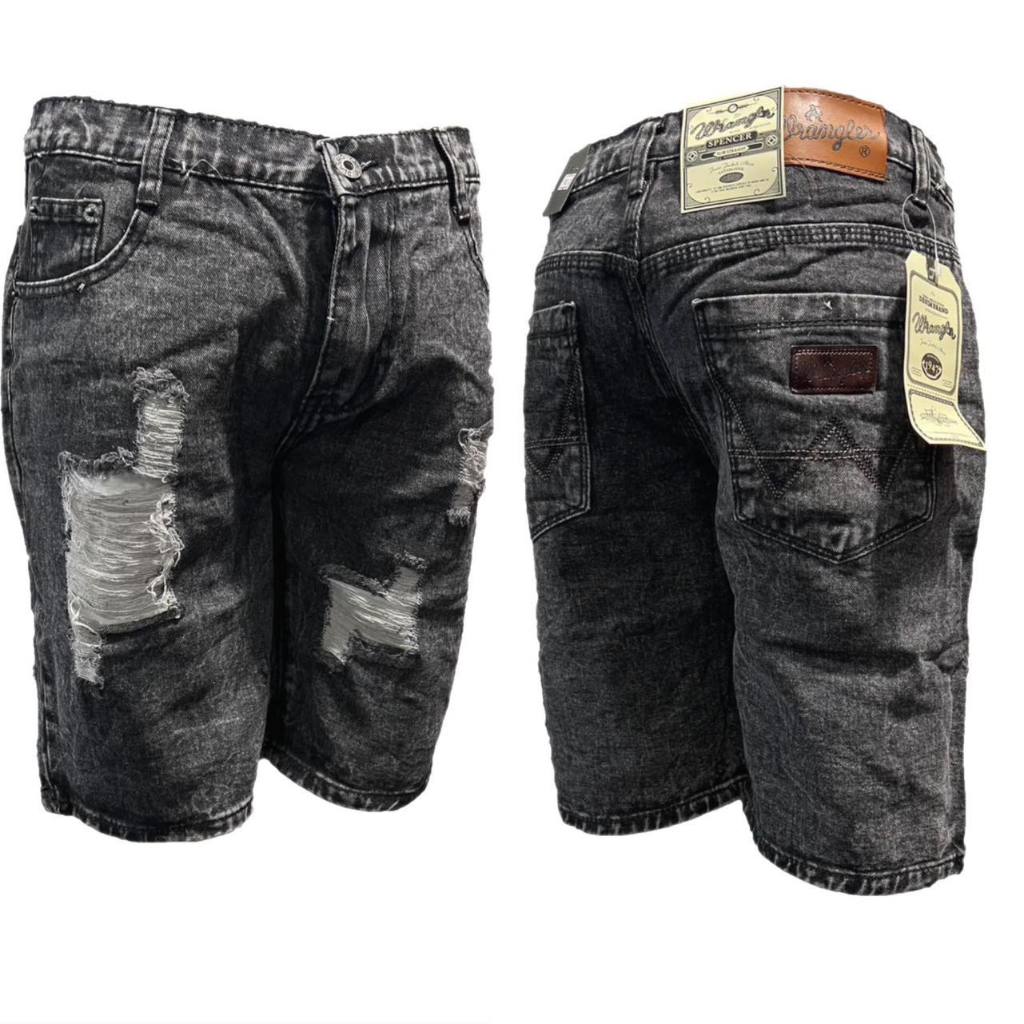 COD Grey and Dark blue short denim maong shorts for mens | Shopee ...