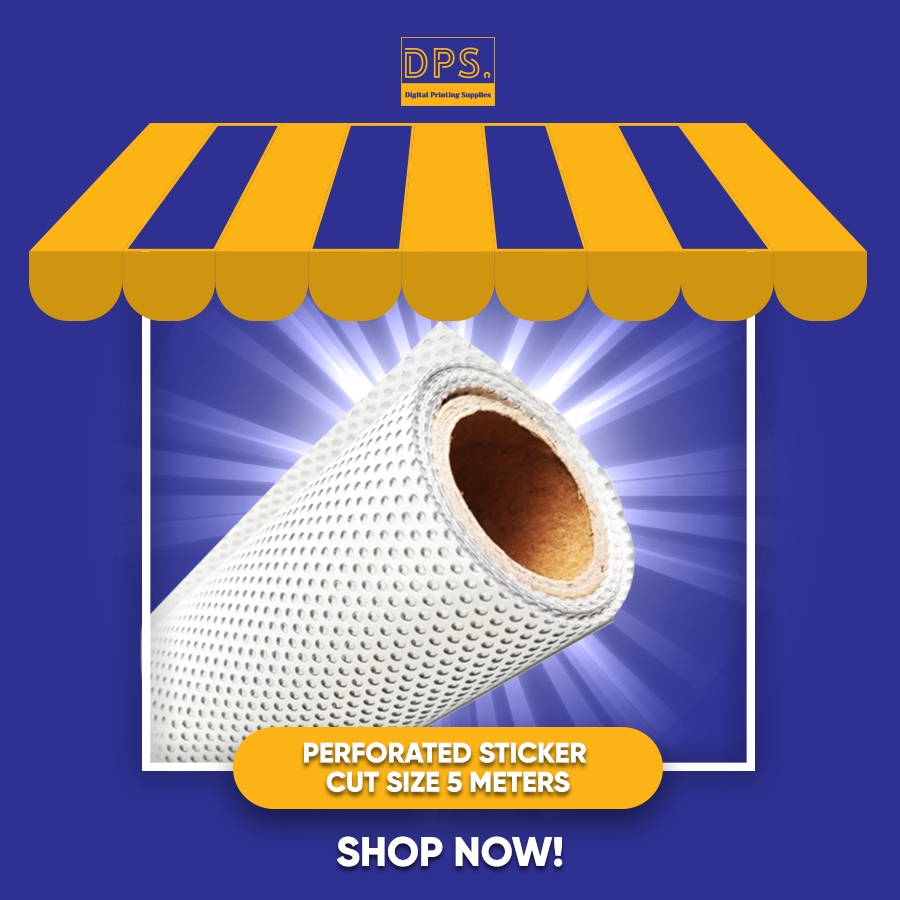 DPS Perforated Sticker cut size 5 Meters for product windows and many ...