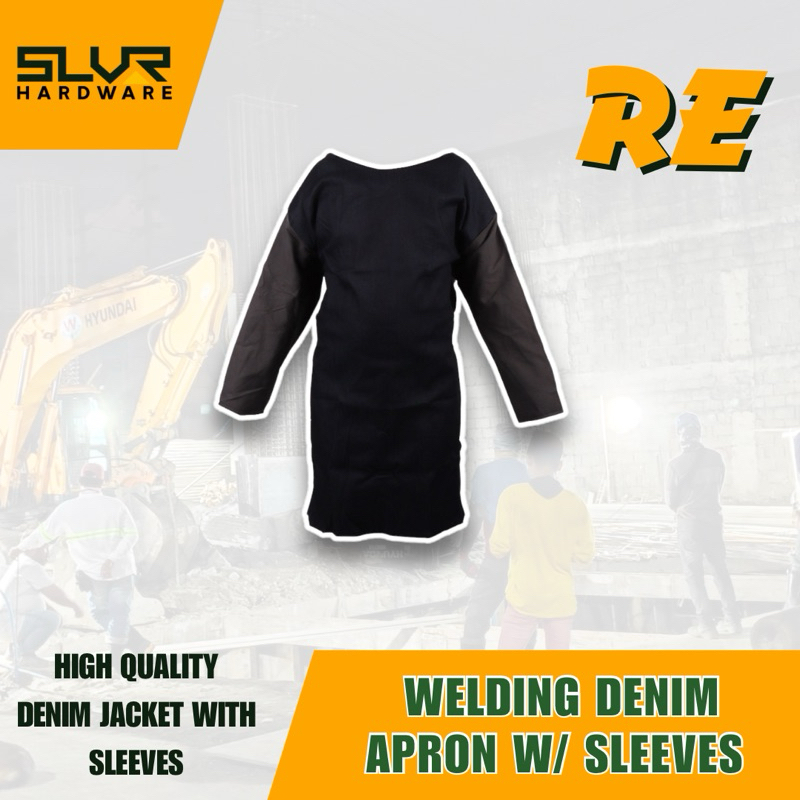 Welding Maong Apron With Sleeves Workshop Welding Apron | Shopee ...