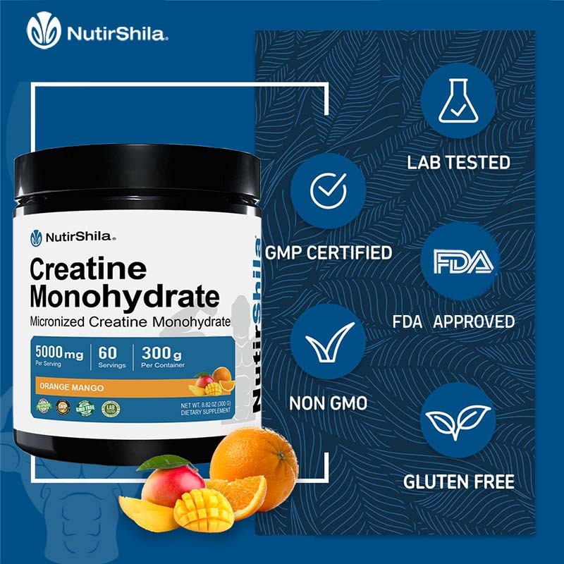 Creatine Monohydrate 100% Pure 300 Grams 60 Servings Micronized Powder ...