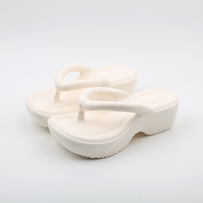 B0S Casual Korean 5cm thick High heel slippers Summer Beach Slippers ...
