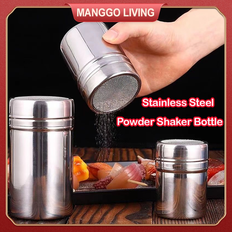 Stainless Steel Spice Jar Powder Shaker Bottle With Lid Chocolate Cocoa ...