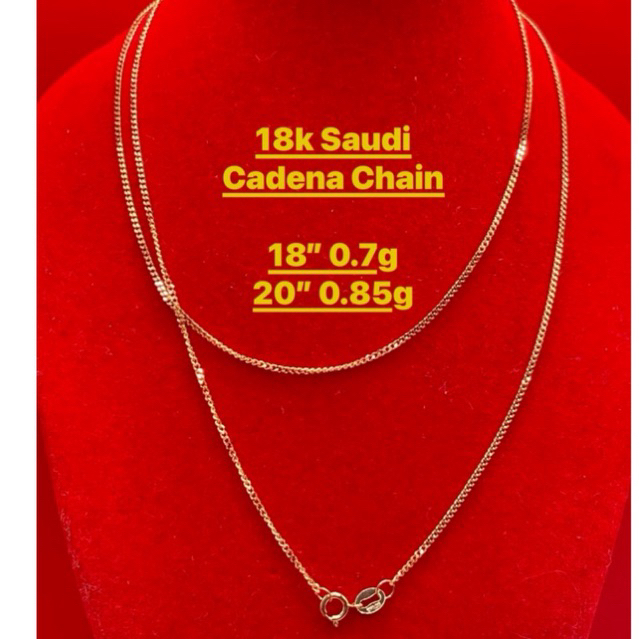 COD PAWNABLE 18K SAUDI GOLD CADENA CHAIN | Shopee Philippines