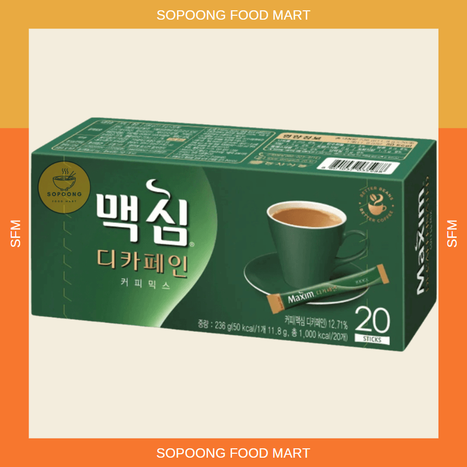 DONGSUH Maxim Decaffeinated Coffee Mix 11.8g×20s | Shopee Philippines