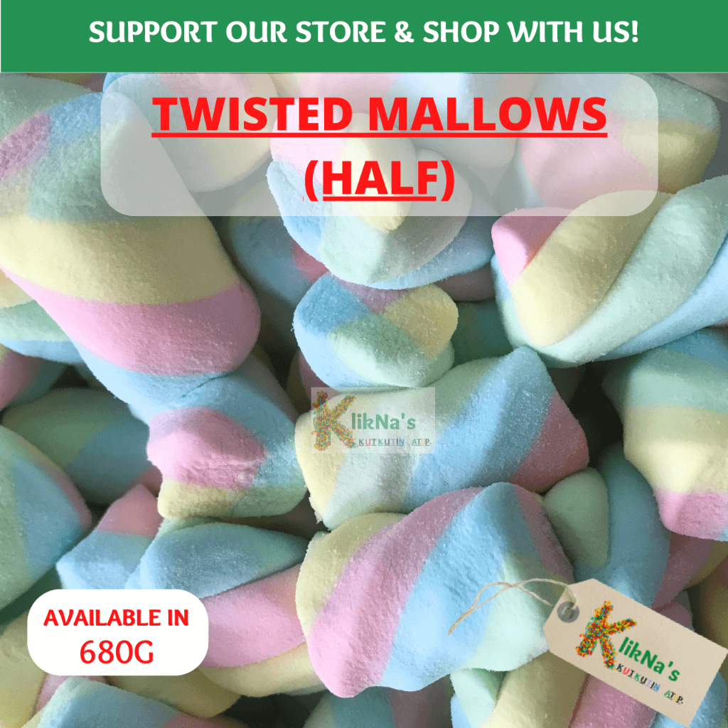 KlikNa's 680g HALF Twisted Marshmallows | Twizzle Mallows Putol ...