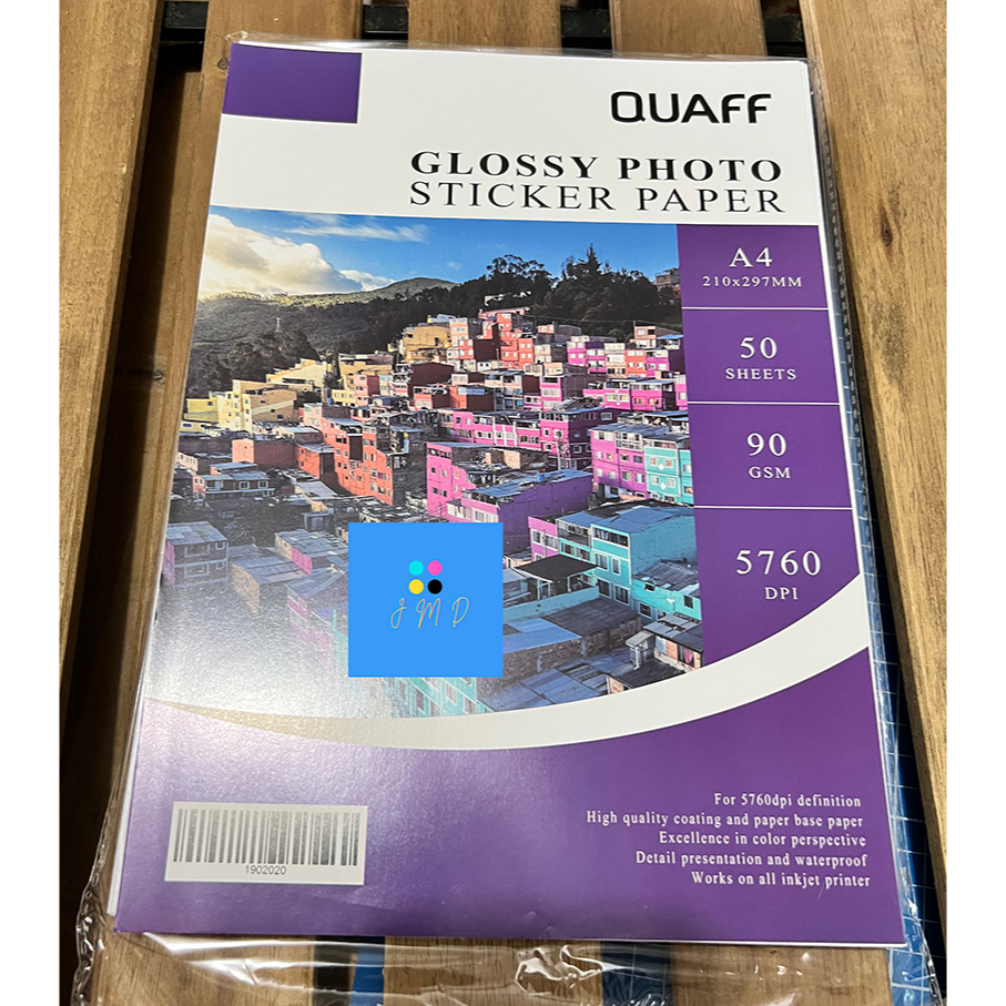 A4 Size QUAFF Photo Sticker Paper 135gsm / 90gsm ( 50 pcs/pack ...