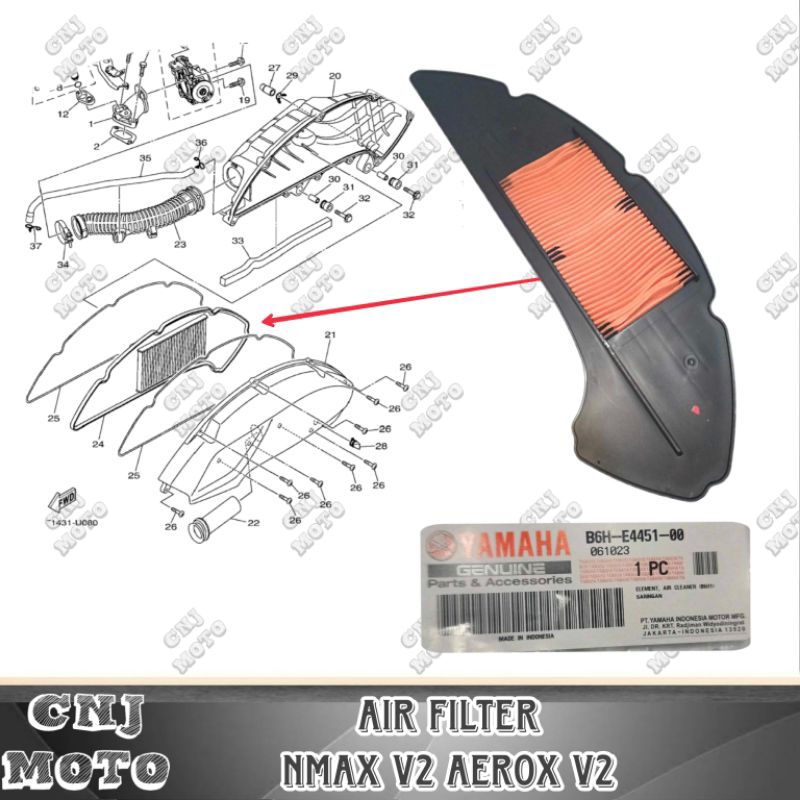 AIR FILTER (NMAX V2, AEROX V2) ORIGINAL YAMAHA | Shopee Philippines