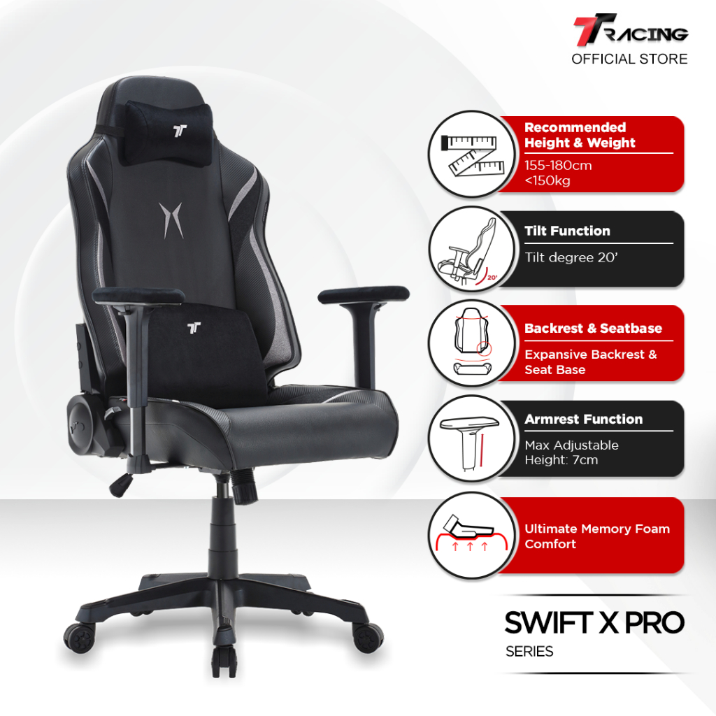 TTRacing Swift X Swift X Pro- Gaming Chair Ergonomic Home Office Chair ...