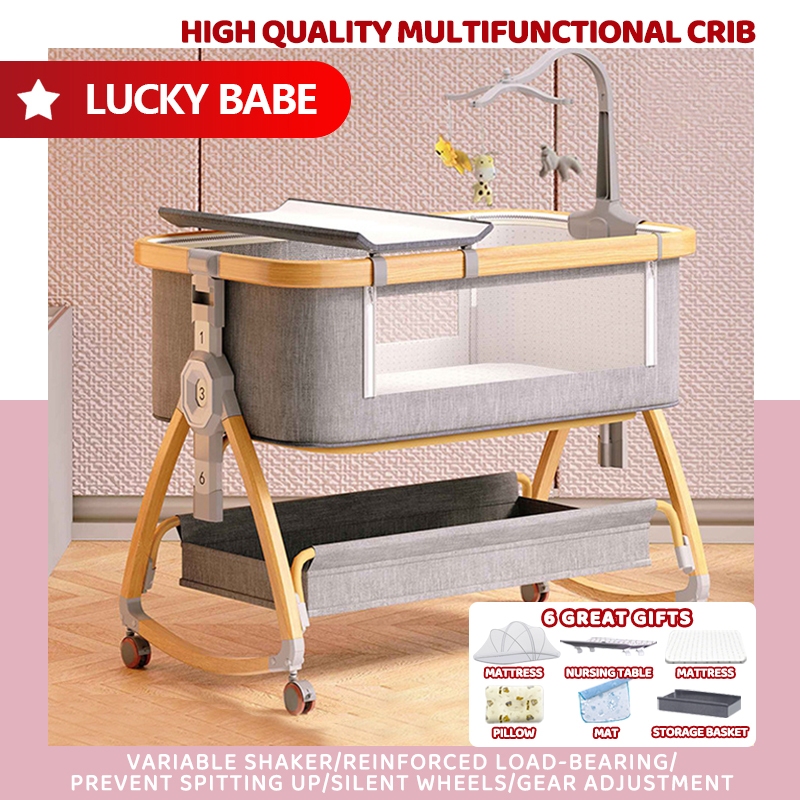 High-quality crib, foldable portable cradle bed, multi-functional ...