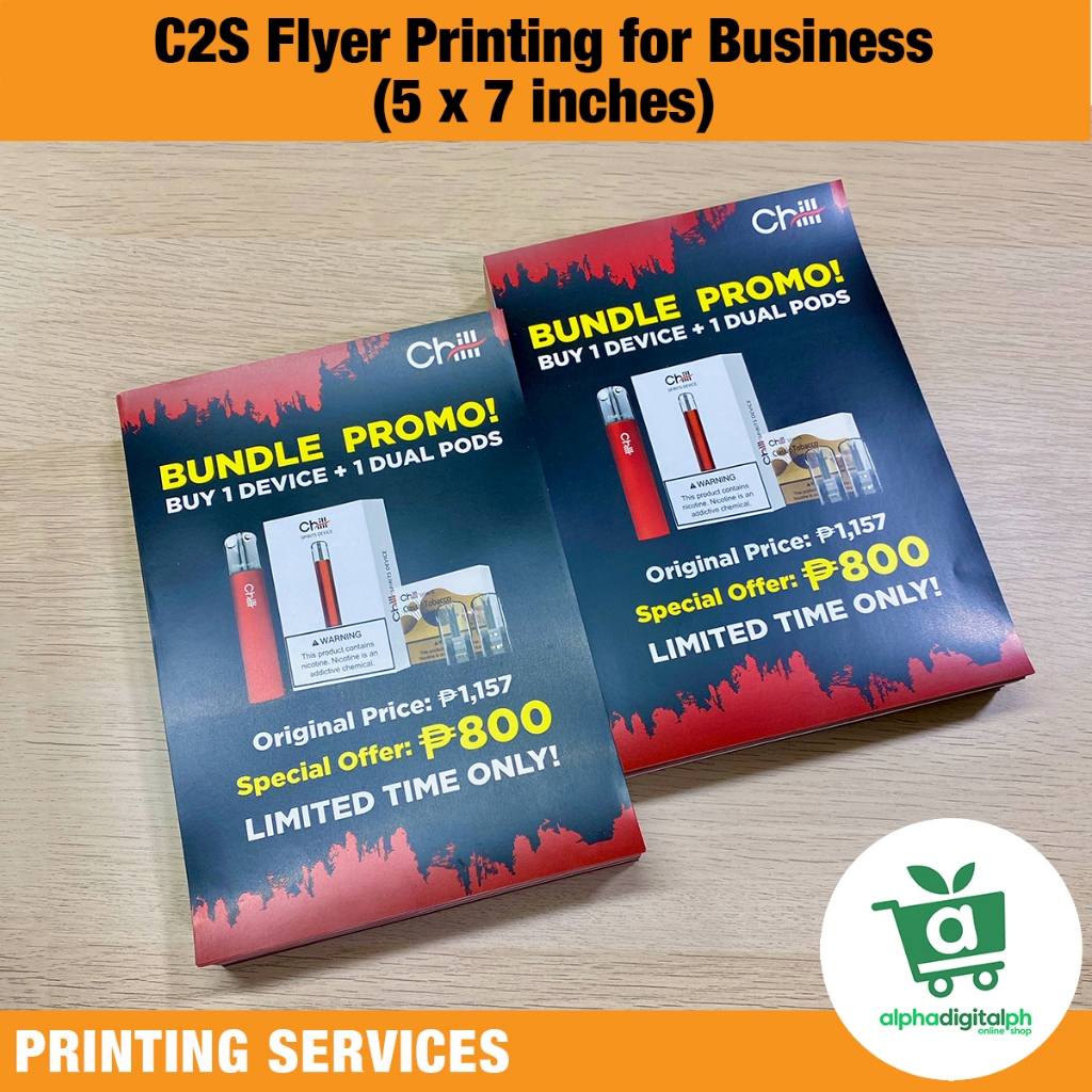 C2S Flyer Printing for Business (5 x 7 inches) | Shopee Philippines