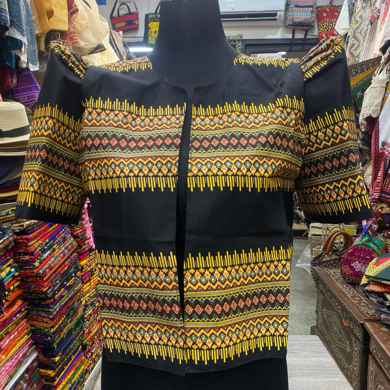 QUALITY Davao Batik Filipiniana Blazer Blouse Bolero Dress large-XXL ...