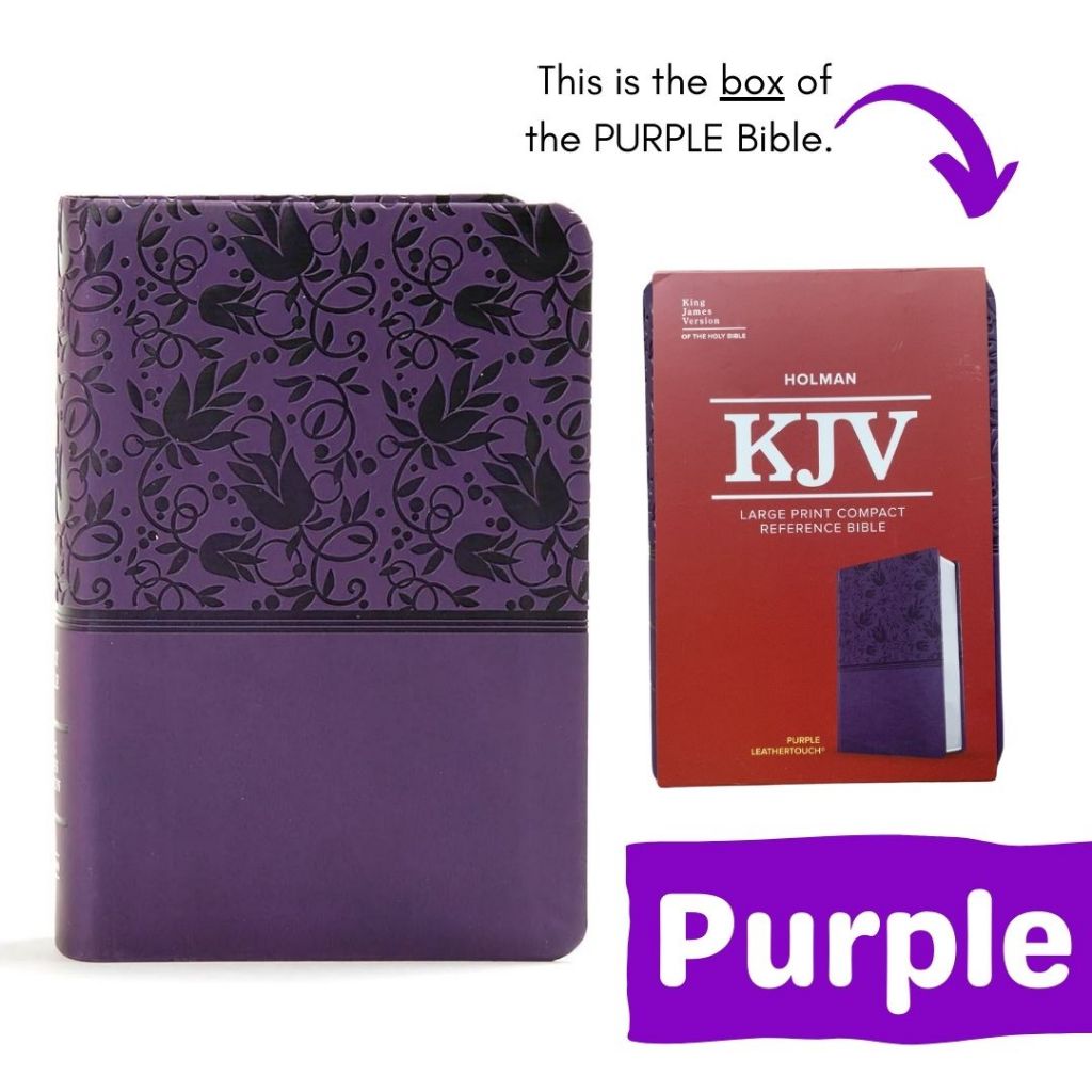 Holman KJV, Large Print Compact Reference Bible (PURPLE Leathertouch ...
