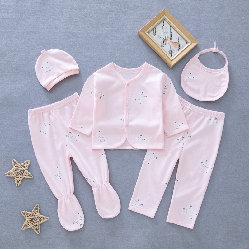 5in1 Oganic Cotton New Born Baby Clothes Set Newborn Clothes For Boys ...