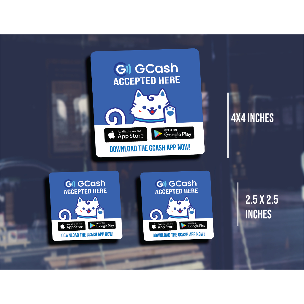 NEW PRODUCT Gcash Accepted Here Waterproof Glass Stickers | Shopee ...