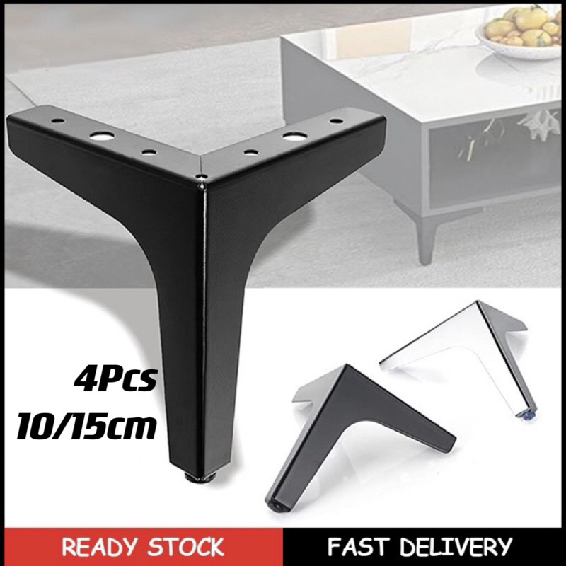 4pcs/set Metal Sofa Legs, 10cm table legs for furniture, Y sofa legs,Tv ...
