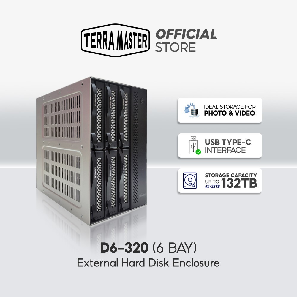 TerraMaster D6-320 USB 3.2 Gen2 10Gbps Type-C External Hard Drive ...