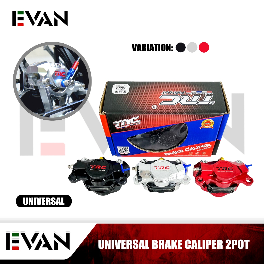 EVAN.SHOP TRC Universal Brake Caliper Axial 2 Pot Full Cnc Alloy Made ...