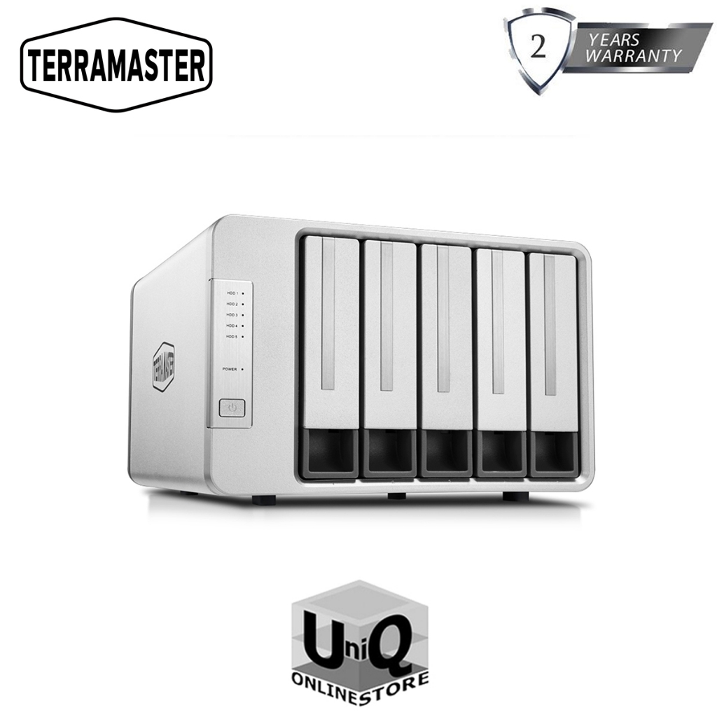 Terramaster D5-300 5-Bay Usb 3.1 Gen 1 Type-C Raid Enclosure, 80Tb Max ...
