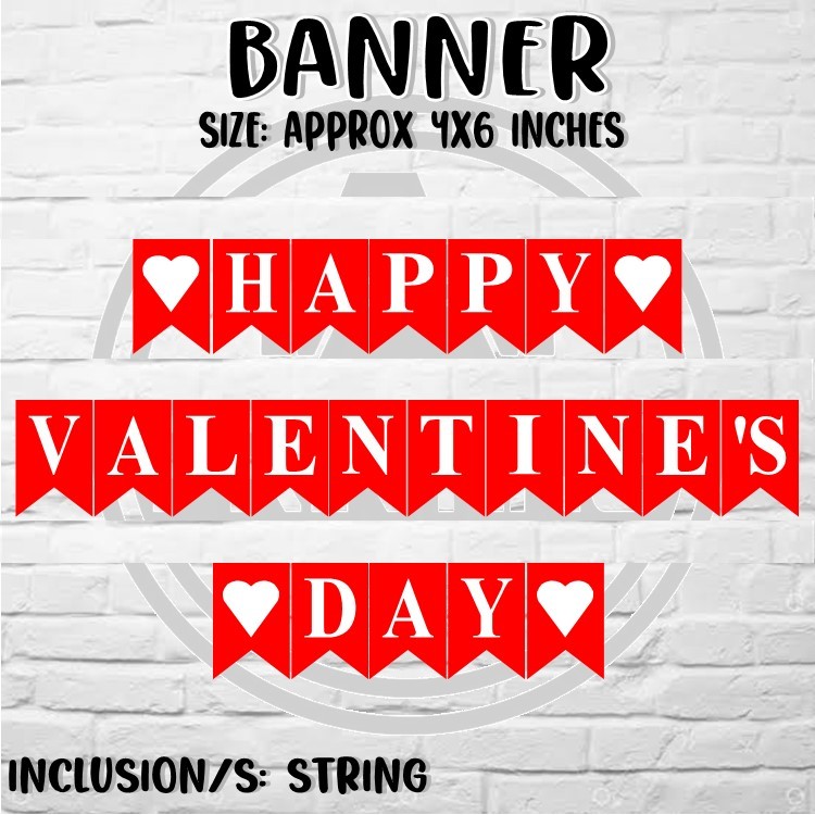 Happy valentine's day banner customize banner | Shopee Philippines