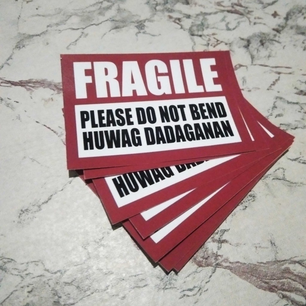 Fragile Label Sticker 2 Sizes available wallet size A6 | Shopee Philippines