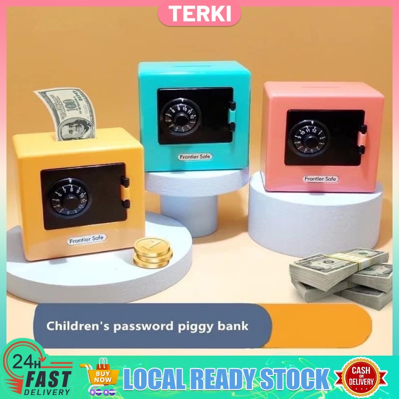 Children Bank Money Saving Box Digital Password Mini Safe Deposit Cash ...