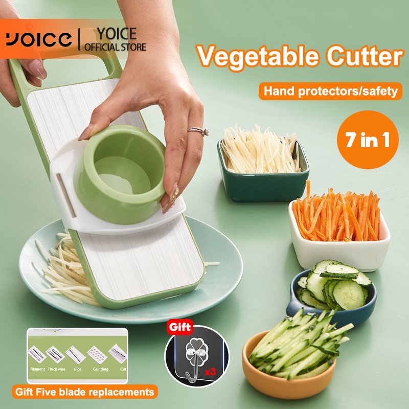 YOICE Kitchen Vegetable Cutter 7-in-1 Multifunctional Slicer Cutter ...