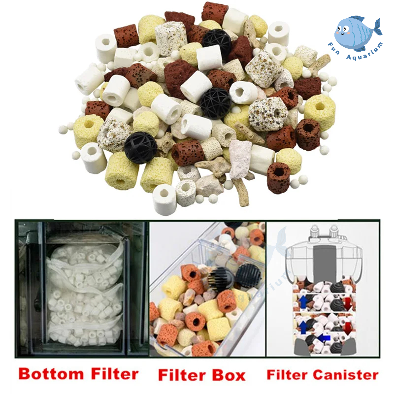 Ceramic Lava Rings Aquarium Filter Media Materials Activated Carbon Bio ...