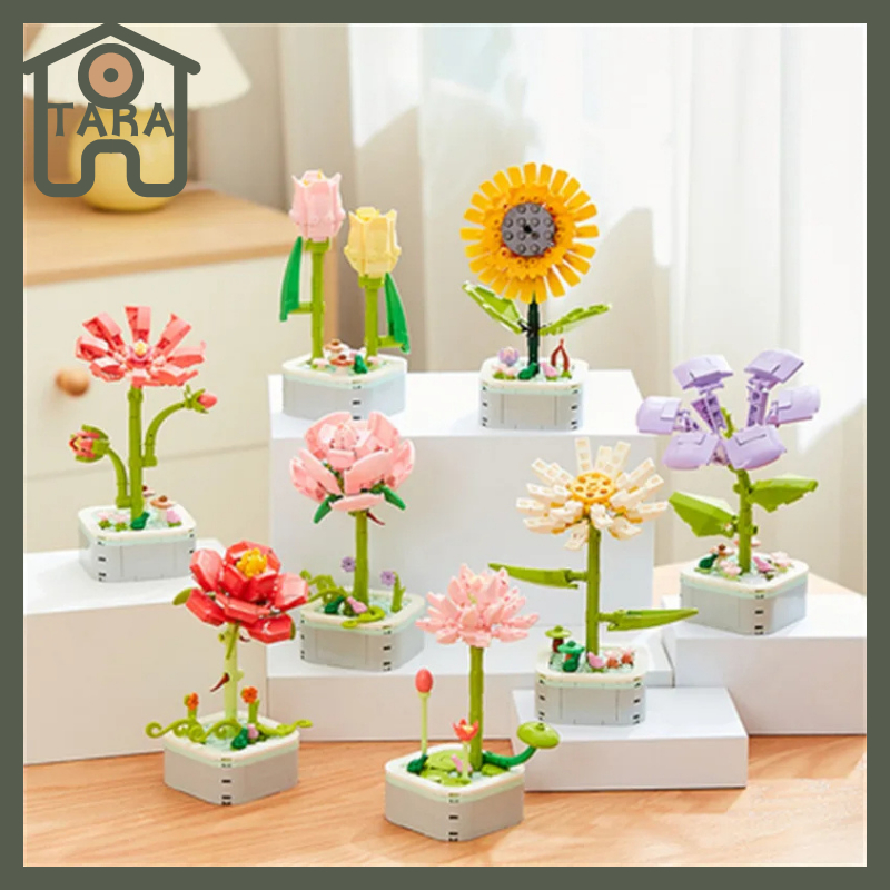 Building Blocks Flower Hyacinth DIY Toys Bouquet For Gift DIY Flowers ...