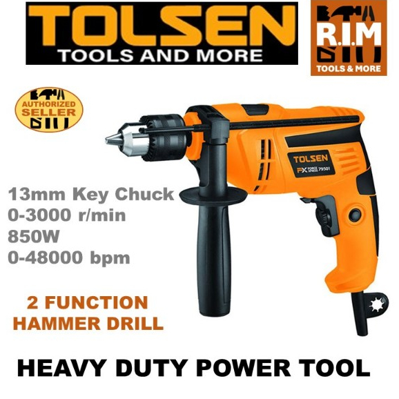 TOLSEN Hammer Drill (Industrial) (500w and 850w) (13mm Chuck key) | Shopee Philippines