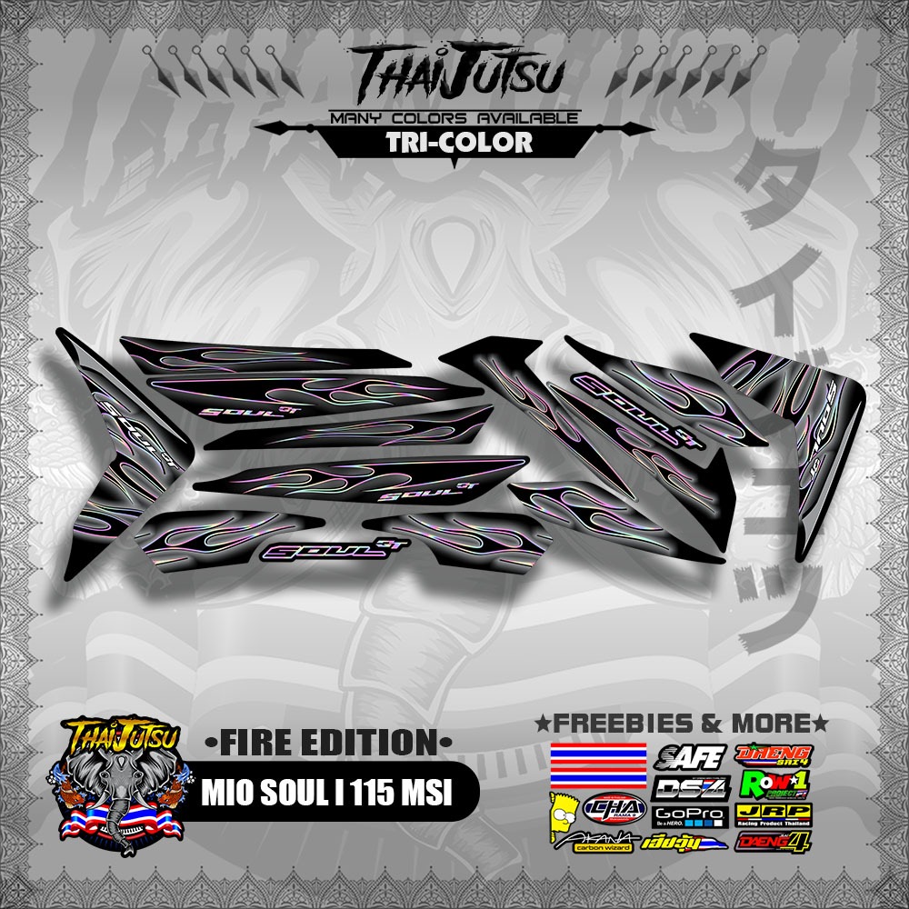 MIO SOUL I 115 MSI DECALS ( FIRE EDITION )【ThaijutsuStickers】 | Shopee ...