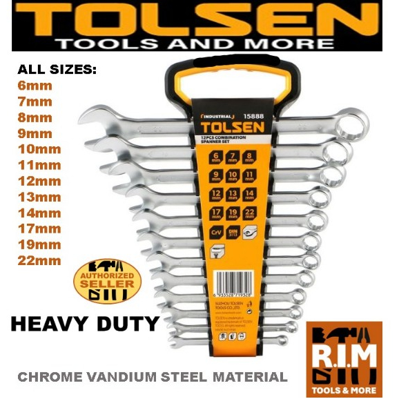 Tolsen Combination Spanner Set Tools 12 pcs. Heavy Duty Wrench (Box Wrench) | Shopee Philippines