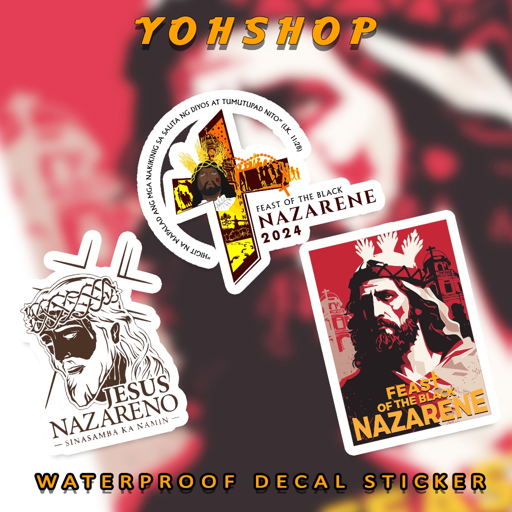 Feast of the Black Nazarene Waterproof Decal Sticker | Nazareno 2024 ...